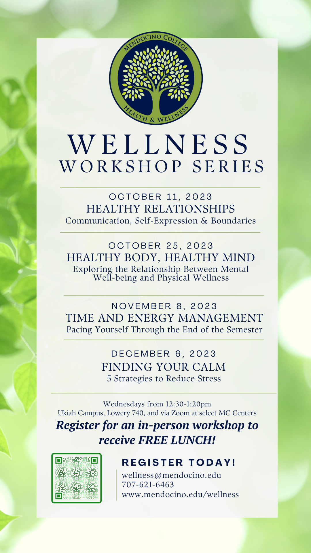 Wellness Workshop Series - Healthy Relationships | Mendocino College